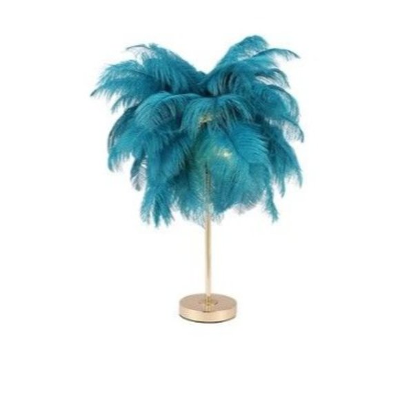 Seventh Avenue | Accents | Seventh Avenue Feather Table Lamp Teal | Poshmark